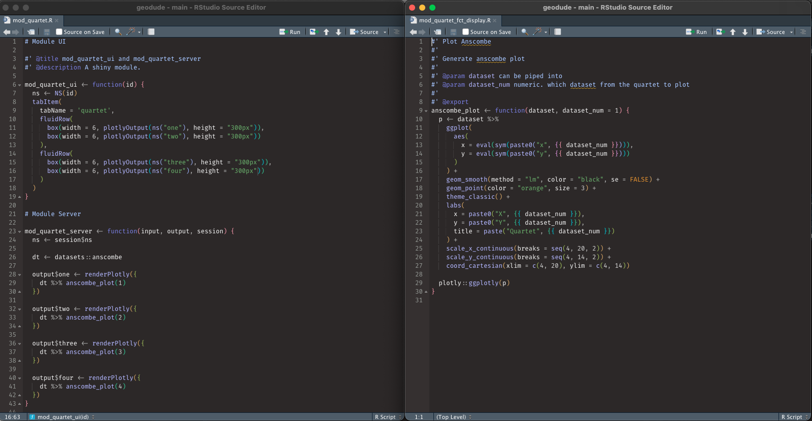 Builds standardized, modular shiny dashboard frameworks • graveler